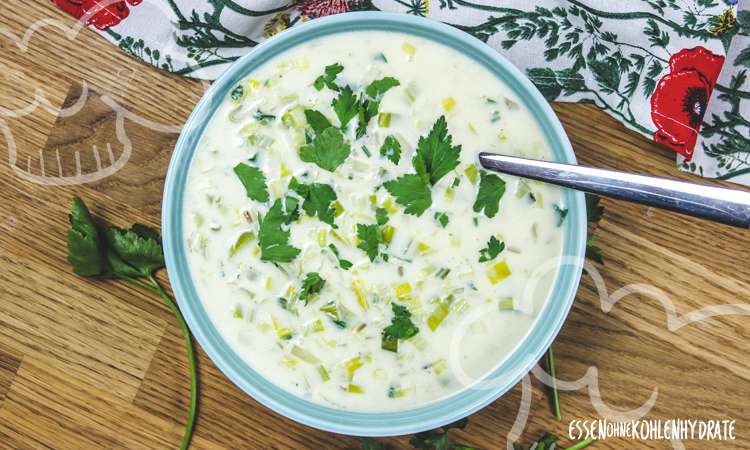 Schnelle Lauch-Käse-Suppe - Essen ohne Kohlenhydrate